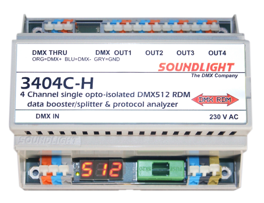 DMX Booster / Splitter 3404C-H - SOUNDLIGHT